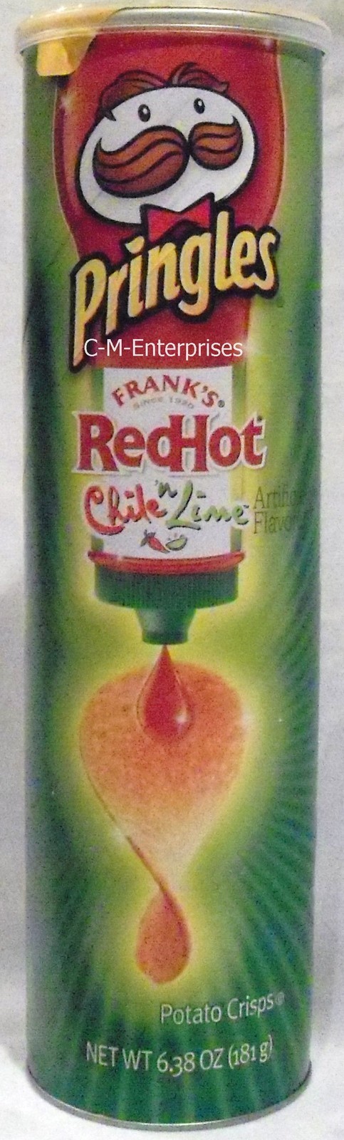 Pringles Franks RedHot Chile Lime Limited Time Potato Crisps 6.38 Oz ...